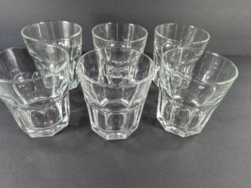 6 Libbey Crisa Paneled 8 Oz Juice or Lowball Whiskey On The Rocks ...