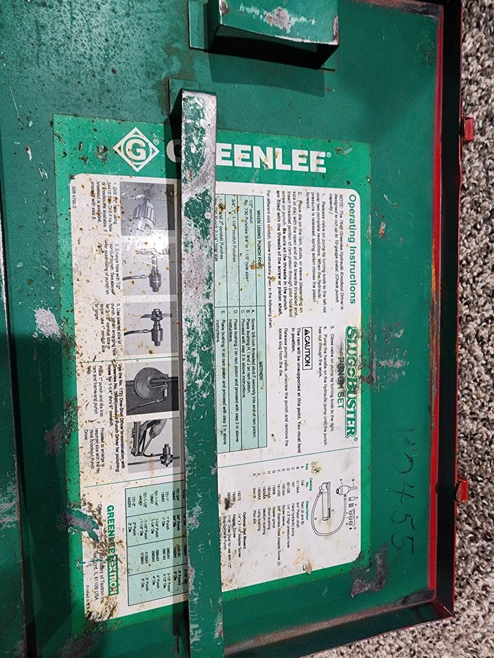 Greenlee 7646 11-Ton Hydraulic Knockout Driver with Hand Pump | eBay