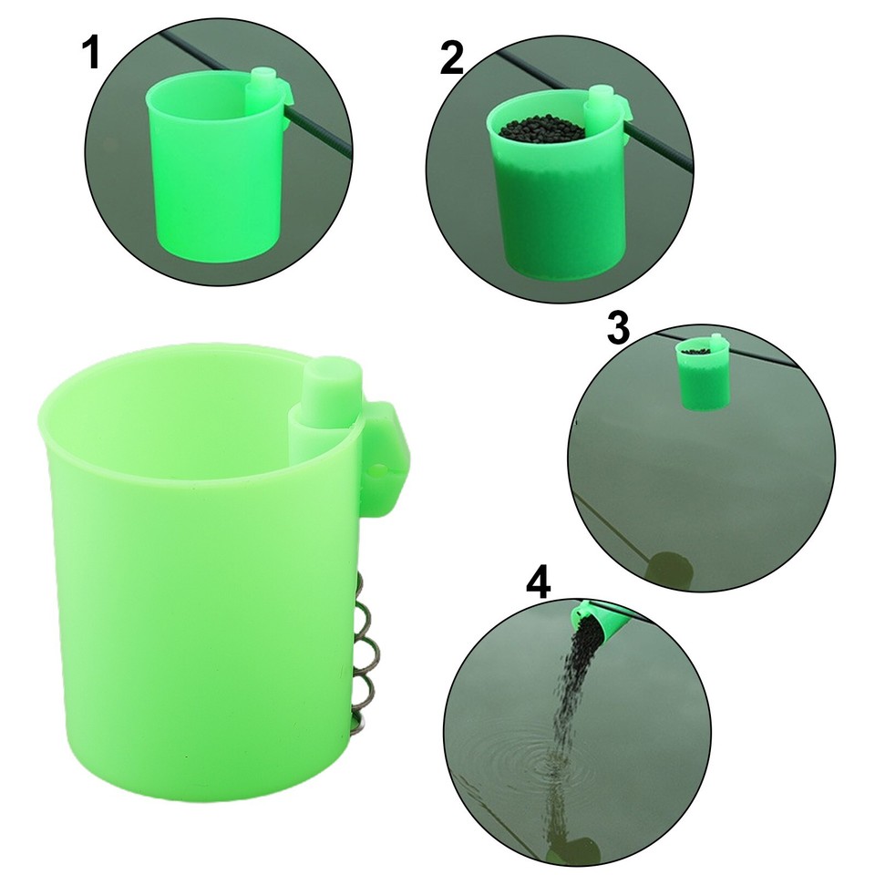 Fishing Pole Pots Bait Cup Feeder Feeding Pot Fishing Pole Pots Brand ...