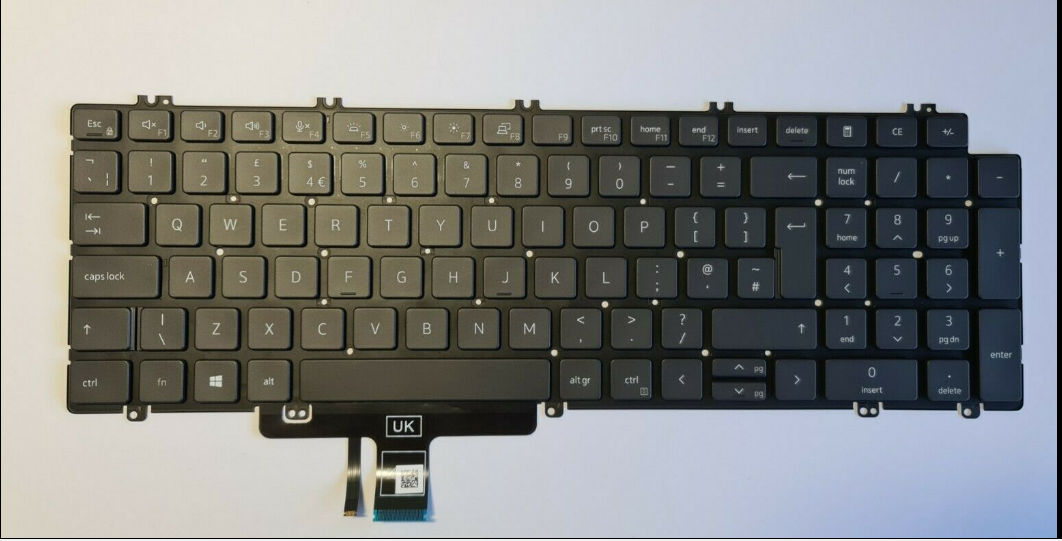 NEW GENUINE DELL LATITUDE 5520 PRECISION 3560 3561 BACKLIT KEYBOARD ...