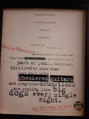 Cheap Trick Woke Up With A Monster Rare Original Promo Poster Ad Framed ...