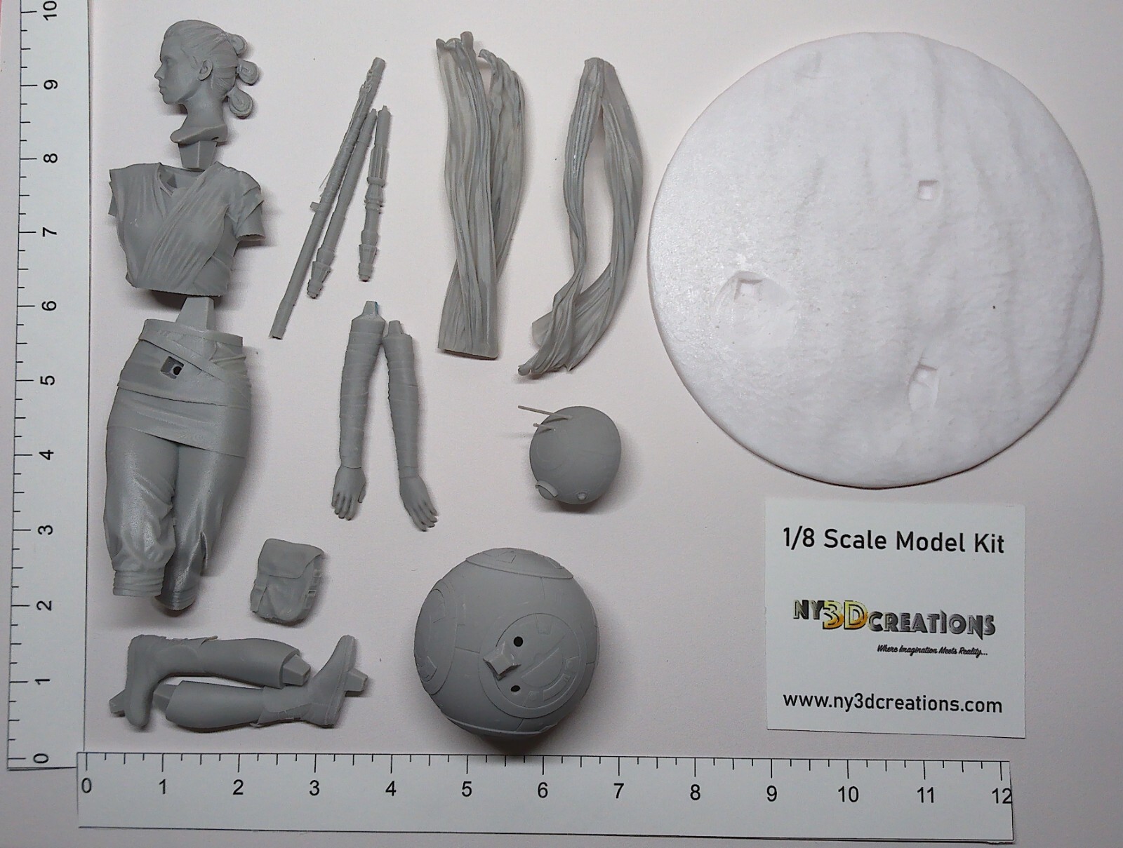 Star Wars - Rey "The Scavenger"- Fan Art - Resin Model Kit - 1/8 - 1/6 ...