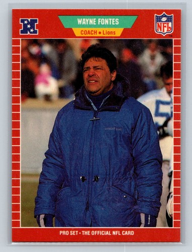 1989 Pro Set Wayne Fontes #127 Detroit Lions | eBay