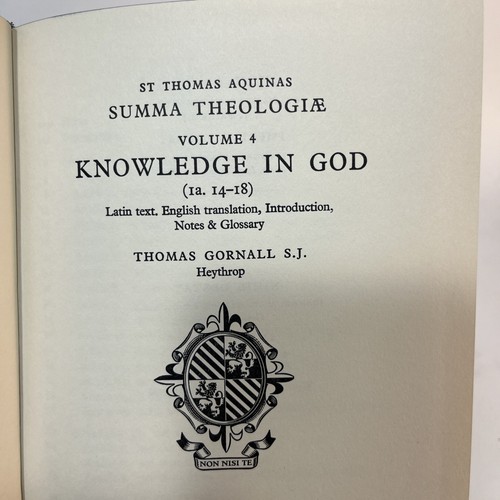 Catholic Book - Summa Theologiae , Vol IV - Knowledge of God | eBay