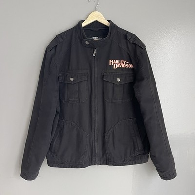 Harley Davidson Canvas Work Jacket Riding Field Flying Diamond Large ...