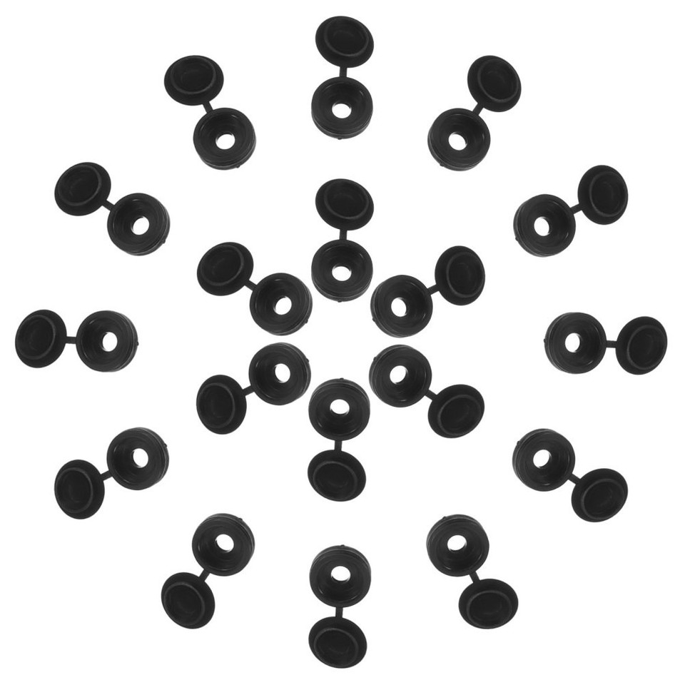 300 Pcs Decorative Screw Caps Plastic Hinge Covers Shutter Screws with ...