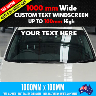 Custom Windscreen Windshield Sticker Vinyl Decal 1000mm wide up to ...