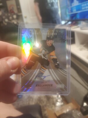 2022-23 UPPER DECK TRILOGY FILIP HALLANDER ROOKIE PREMIERES GOLD AUTO ...