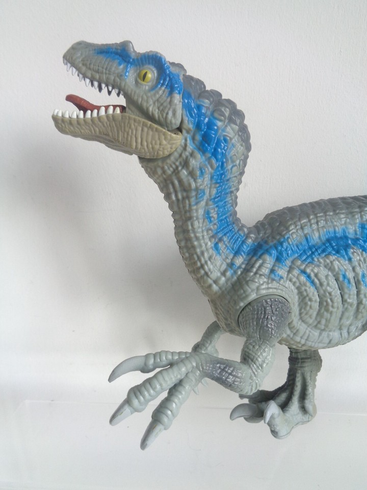 Pair of Large Dinosaur Toy Action Figures + Sound Green TRex + Blue ...