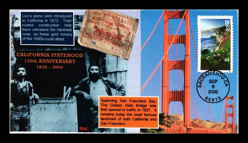 US COVER CALIFORNIA STATEHOOD 150TH ANNIVERSARY FIRST DAY ISSUE ALL ...
