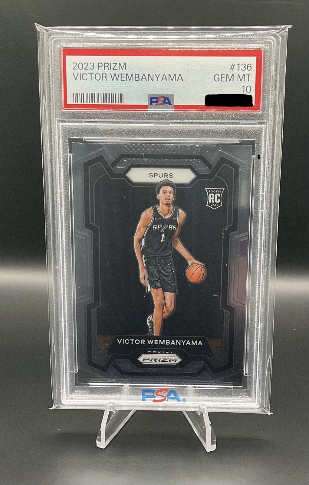 2023-24 Panini Prizm VICTOR WEMBANYAMA Base Rookie Card RC #136 Spurs ...