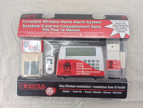 Safe & Sound Home Alarm System Wireless Built in Antenna Open Box | eBay