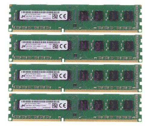 10X 4GB Micron 2Rx8 PC3-12800U DDR3 1600Mhz Desktop Memory RAM DIMM ...