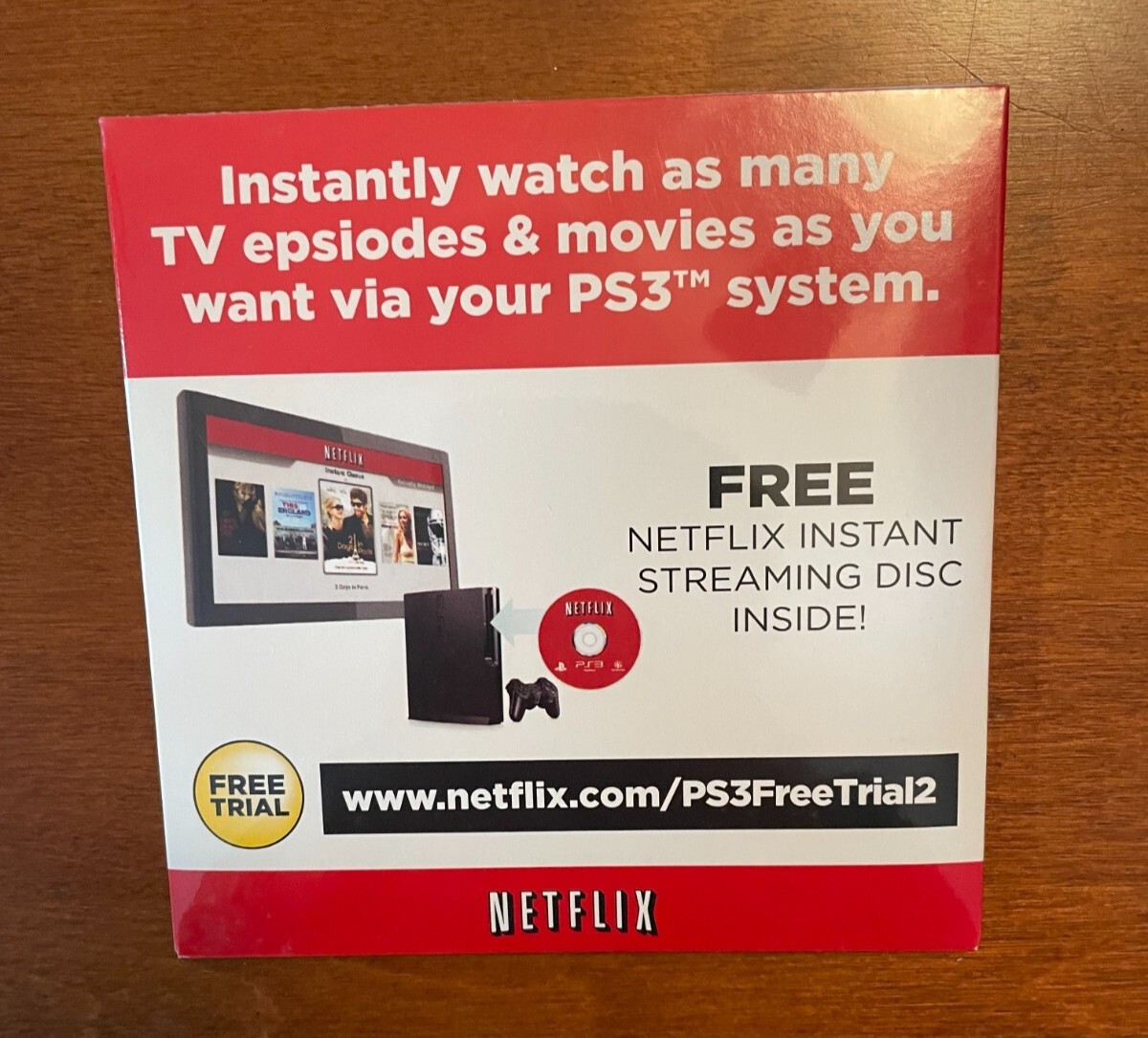 Vintage Netflix Instant Streaming Disc For PS3 - New Sealed Collectible ...
