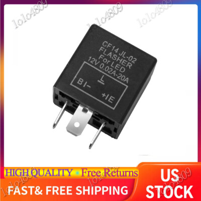 EP35 3-Pin LED Flasher Relay Fix CF14 JL-02 For Turn Signal Hyper Flash ...