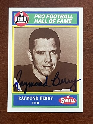 1990 Swell - Raymond Berry - HOF Auto Hand Signed - Baltimore Colts | eBay