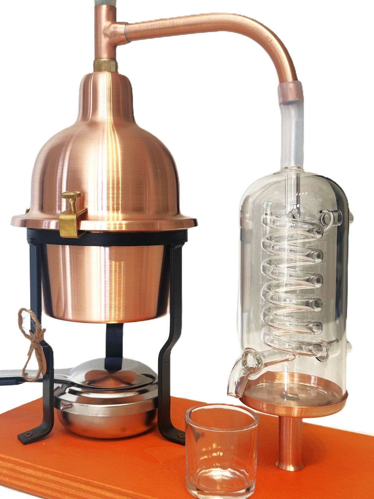 essential oils & hydrosol still alembic in copper with glass ...