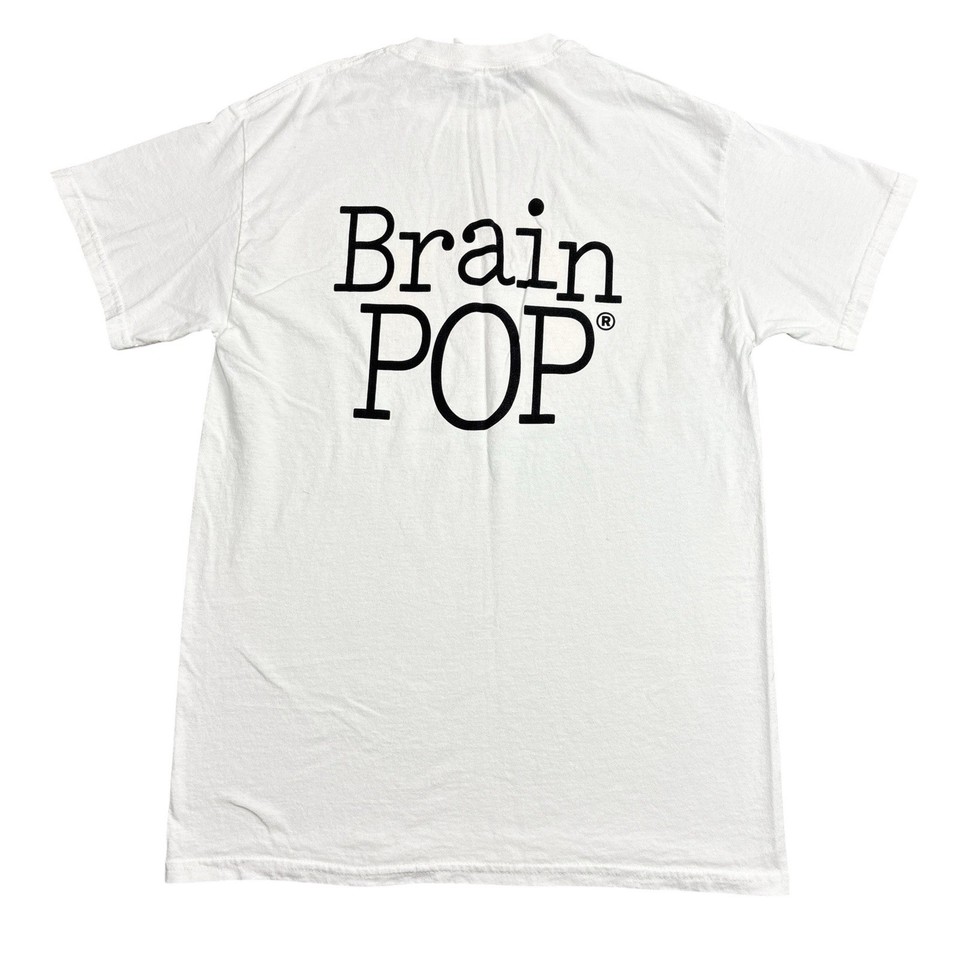 Vintage Y2K Brain Pop Robot T-Shirt Medium Tim Moby Cartoon STEM ...