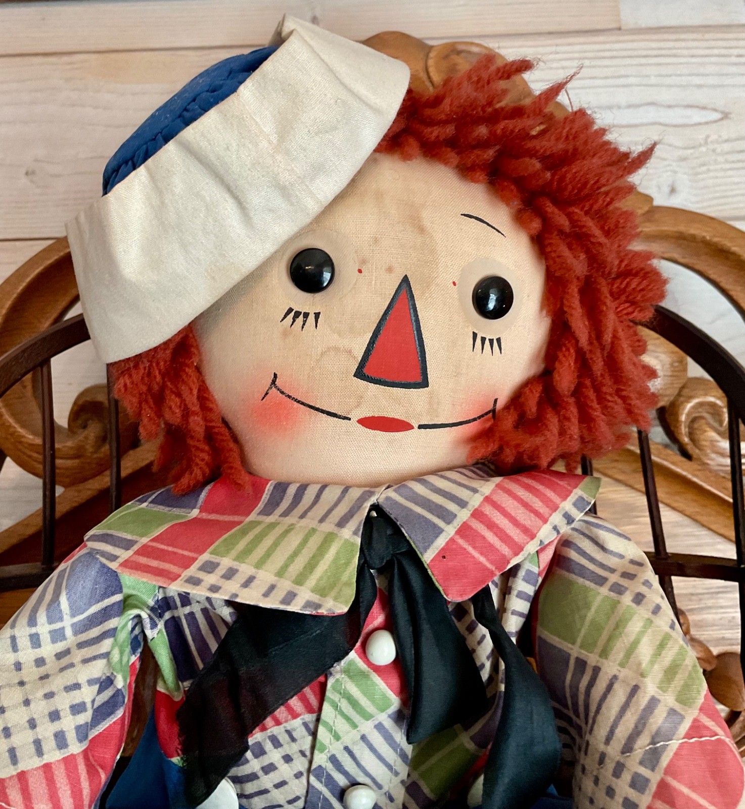 1938 Georgene Black Outline Nose Raggedy Ann & Andy Dolls, Wonderful ...