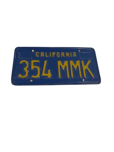 Vintage California License Plate 354-MMK | eBay