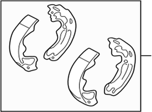 04495-12210 Toyota Shoe kit, rear brake 0449512210, New Genuine OEM ...