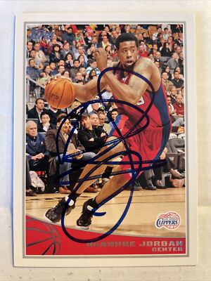 2009 Topps DeAndre Jordan Autographed Card Los Angeles Clippers #121 ...