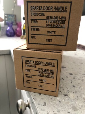 Trojan Sparta 92PZ Long Backplate White Powder Coated Sprung Lever ...