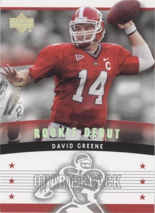 2005 Upper Deck Rookie Debut - David Greene #103 Gold Spectrum /50 (RC ...