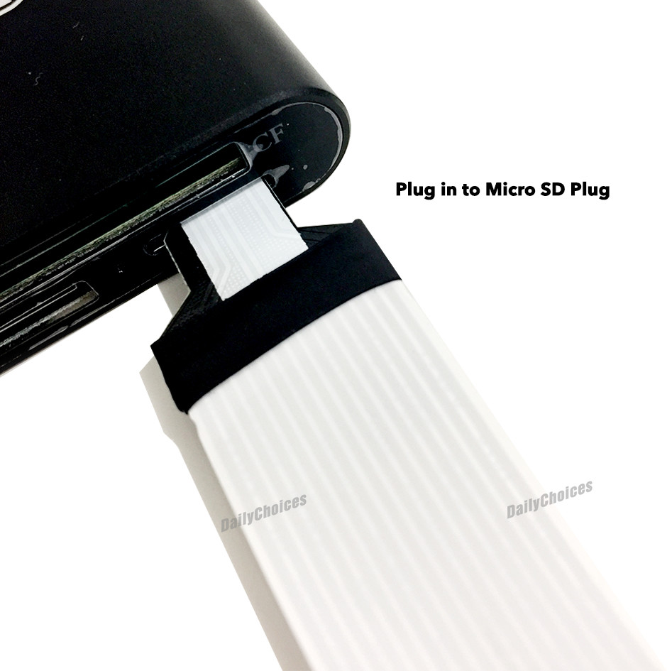 Micro SD TO SD Memory Card Extension Cable Adapter Extender Converter ...