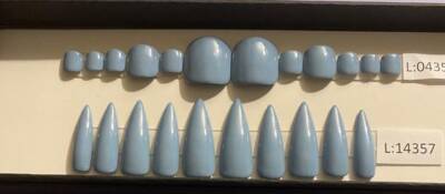 Blue Topaz Toe Nail + Custom Box | Stiletto Nail | Medium or Large | eBay