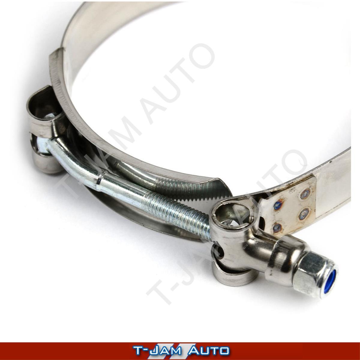 Hose Clamp T-Bolt Stainless Steel Worm Drive 95mm x 8 Polished | eBay