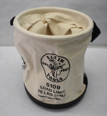 Klein Tools 5109 Bucket Bag Canvas Straight Wall Off-White Genuine OEM ...
