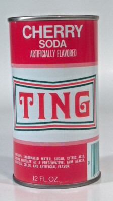 Vintage Ting Cherry Soda Pop Can 12oz Straight Steel Wisconsin Bottling ...