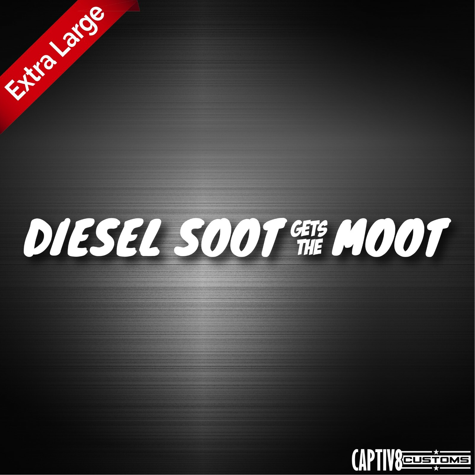 XL Diesel Soot get the Moot - 50cm White 4x4 Vinyl Sticker | eBay