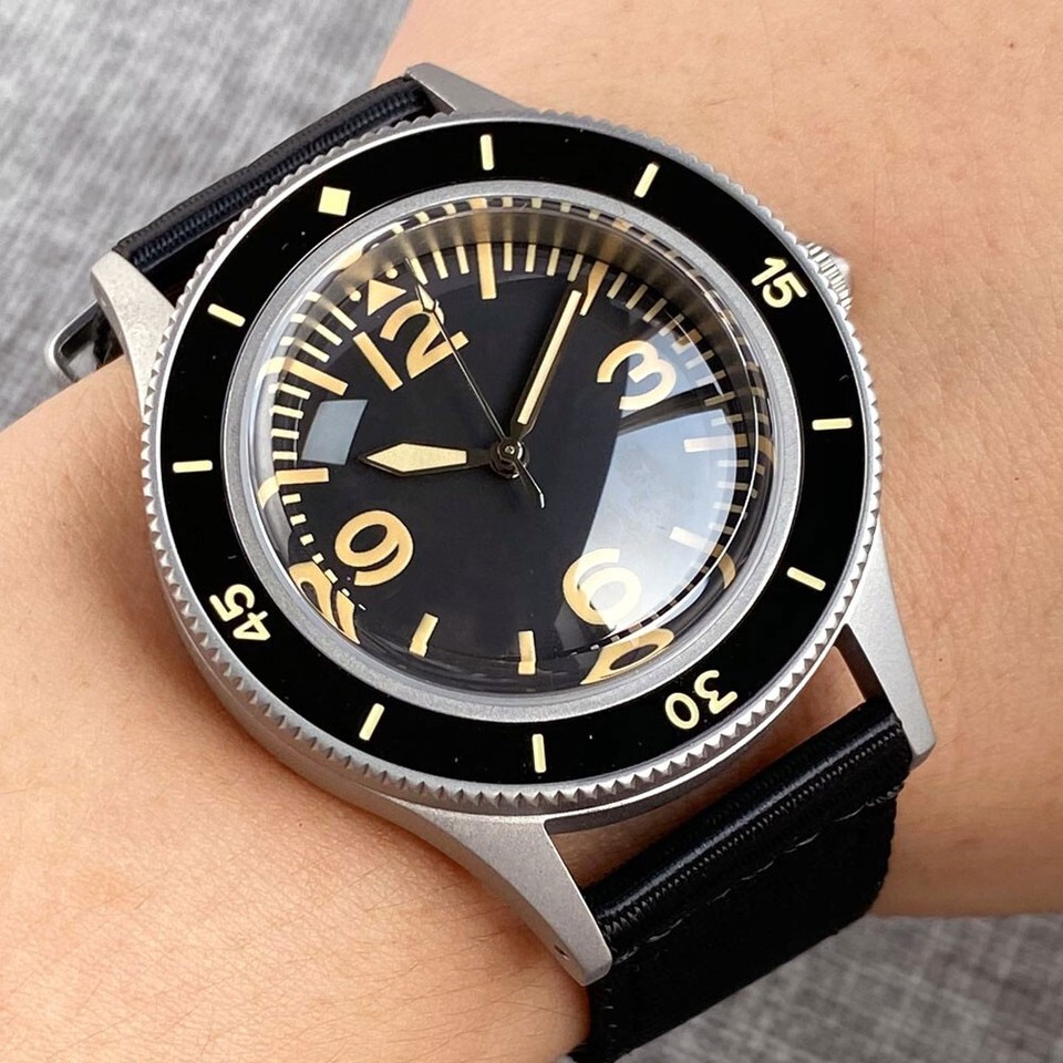 40mm Vintage 20BAR Waterproof Diver NH35A Automatic Watch Men Domed ...