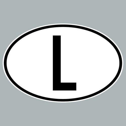 L Sticker Luxembourg Country Code License Plate 4061963019931 ...