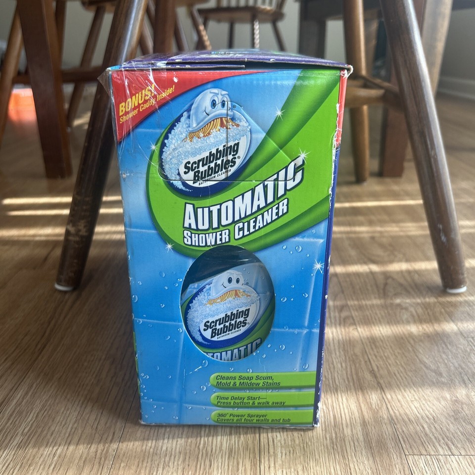 Scrubbing Bubbles Automatic Shower Cleaner Kit Shower Caddy 2 Refills ...