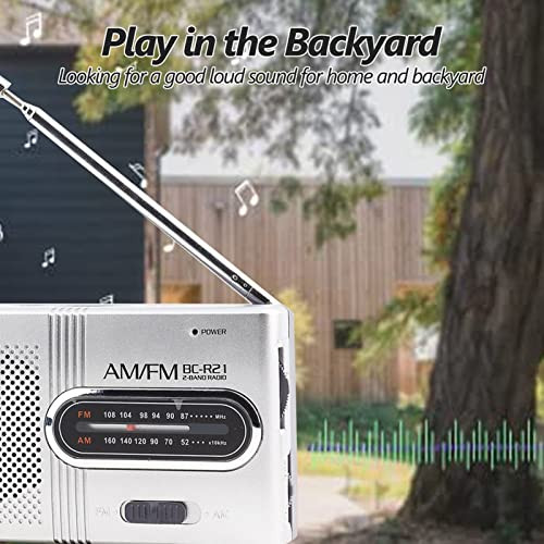 Portable AM FM Radio, Mini Stereo Pocket Radio Battery Operated Small ...