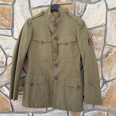 Military WWI US M1917 Wool Tunic Jacket USNA Corporal Artillery Small ...
