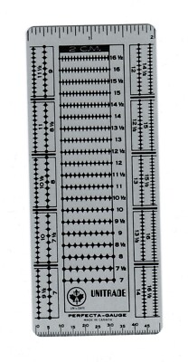 Perfecta Gauge Stamp Metal Perforation Perf Gauge Unitrade Uni-Safe | eBay