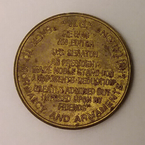 Warren G. Harding 29th President Coin Medal Token 28mm | eBay