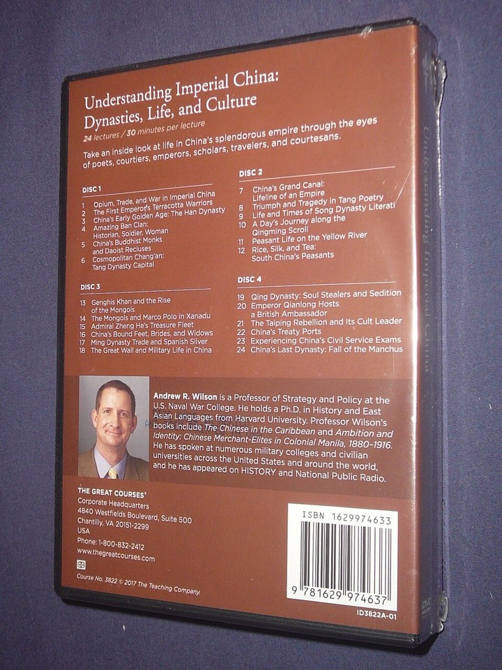Teaching Co Great Courses DVDs : UNDERSTANDING IMPERIAL CHINA sealed | eBay
