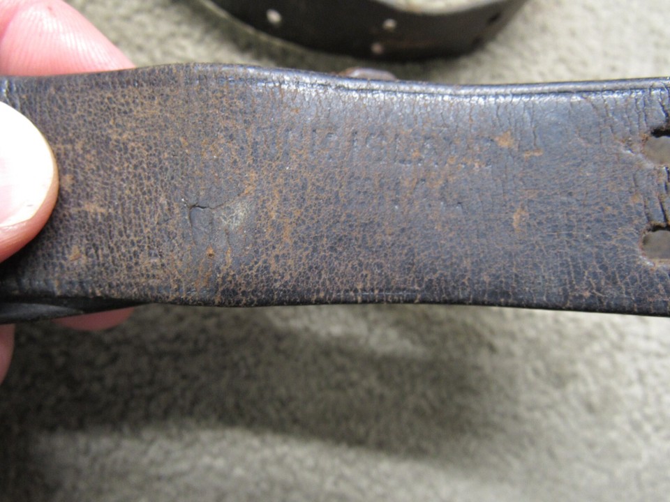 US WW1 M1907 Leather Sling 1 KEEPER Harvey Wheeler Mfg 1917 RIA Marked ...