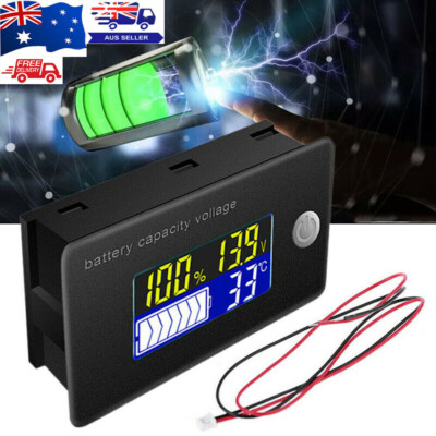 LCD Digital 12V Battery Charge Capacity Status Display Indicator ...