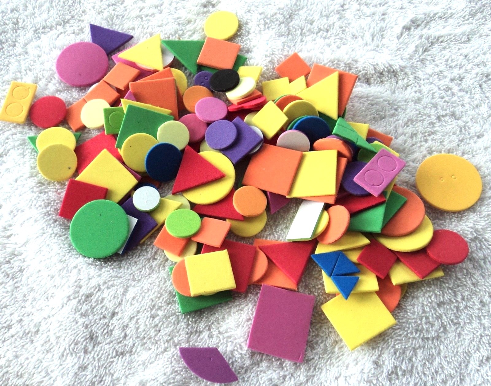 Assorted GEOMETRIC Foam Shapes Kids Crafts Scrapbooking Classroom | eBay