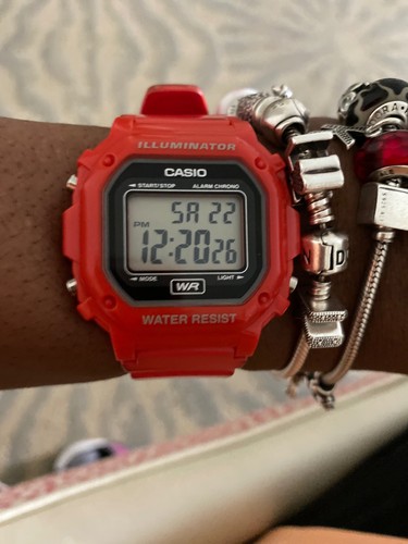 Casio Classic Red and Black Men Wristwatch f108whc-4acf for sale online ...