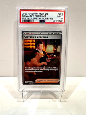 Pokémon TCG Giovanni's Charisma 204/165 Holo 151 Special Illustration ...