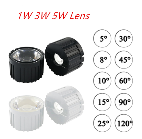 5/25/60/90/120 degree Lens Reflector Collimator with Holder Set For 1w ...