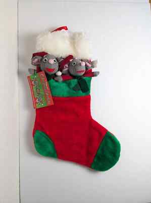 New Vintage Musical Mice Christmas Stocking | eBay