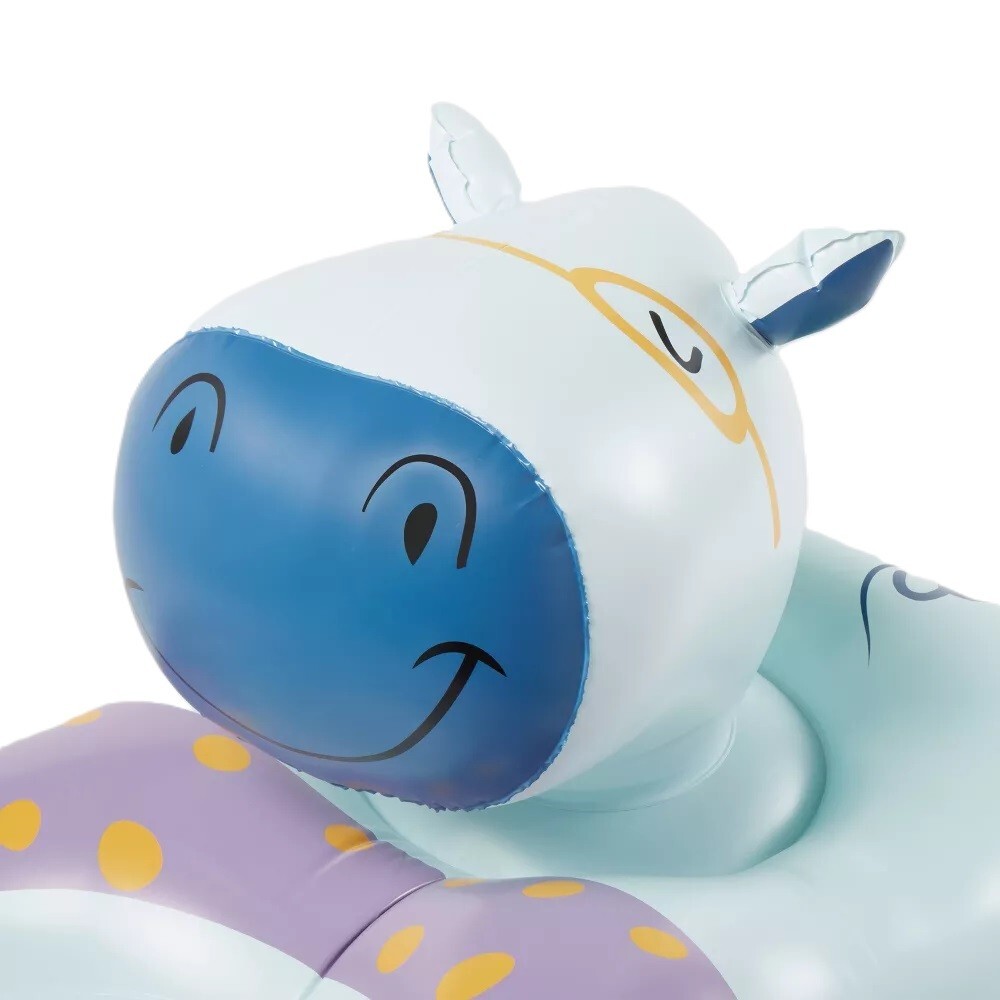 Sun Squad Giant Chilaxing Hippo Pool Swim Inflatable Float 6 Foot ...